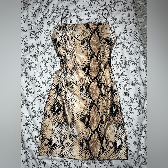Dresses | Snake Print Mini Dress | Poshmark